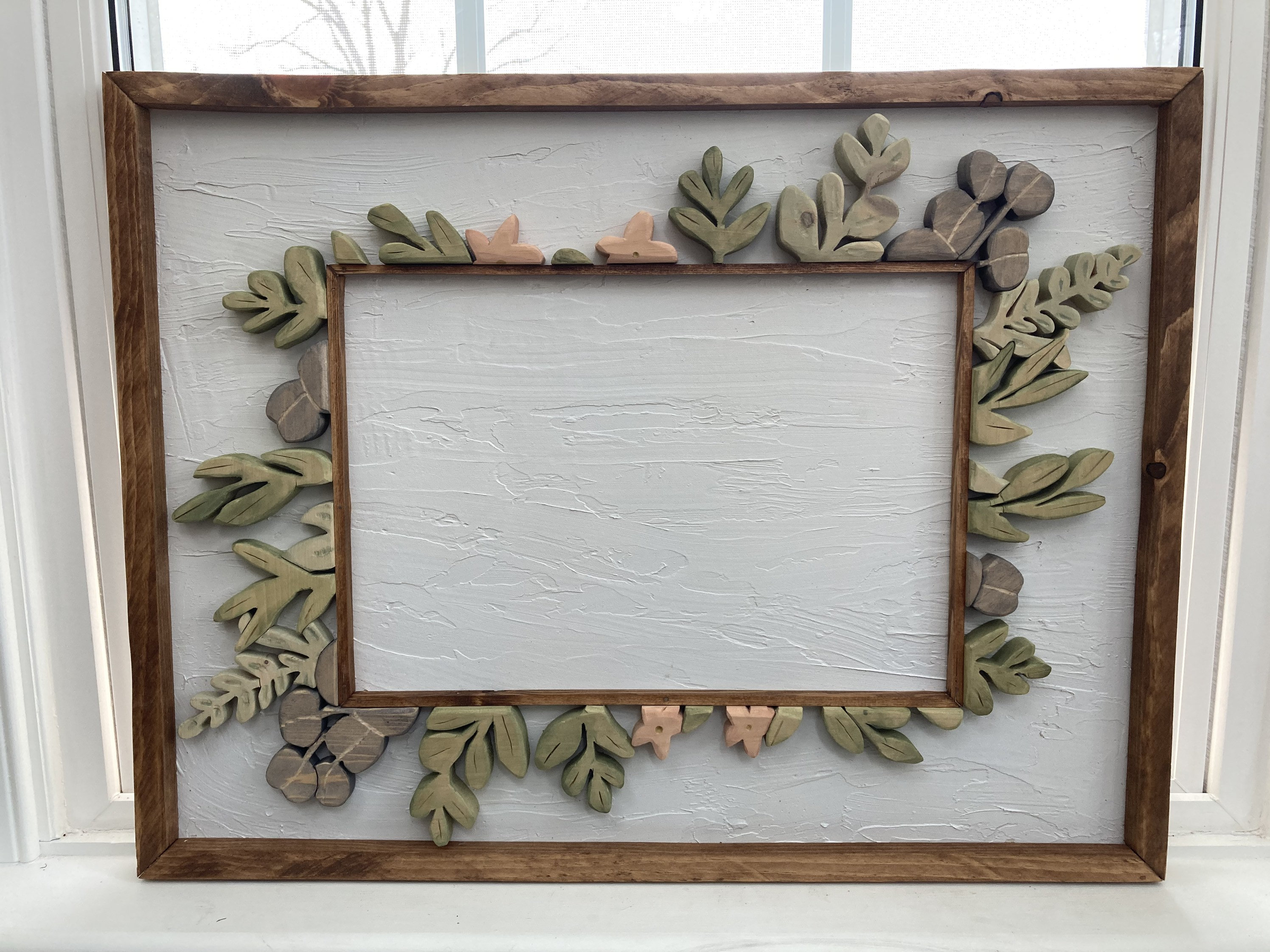 Scroll Saw Pattern Framed Floral - Etsy