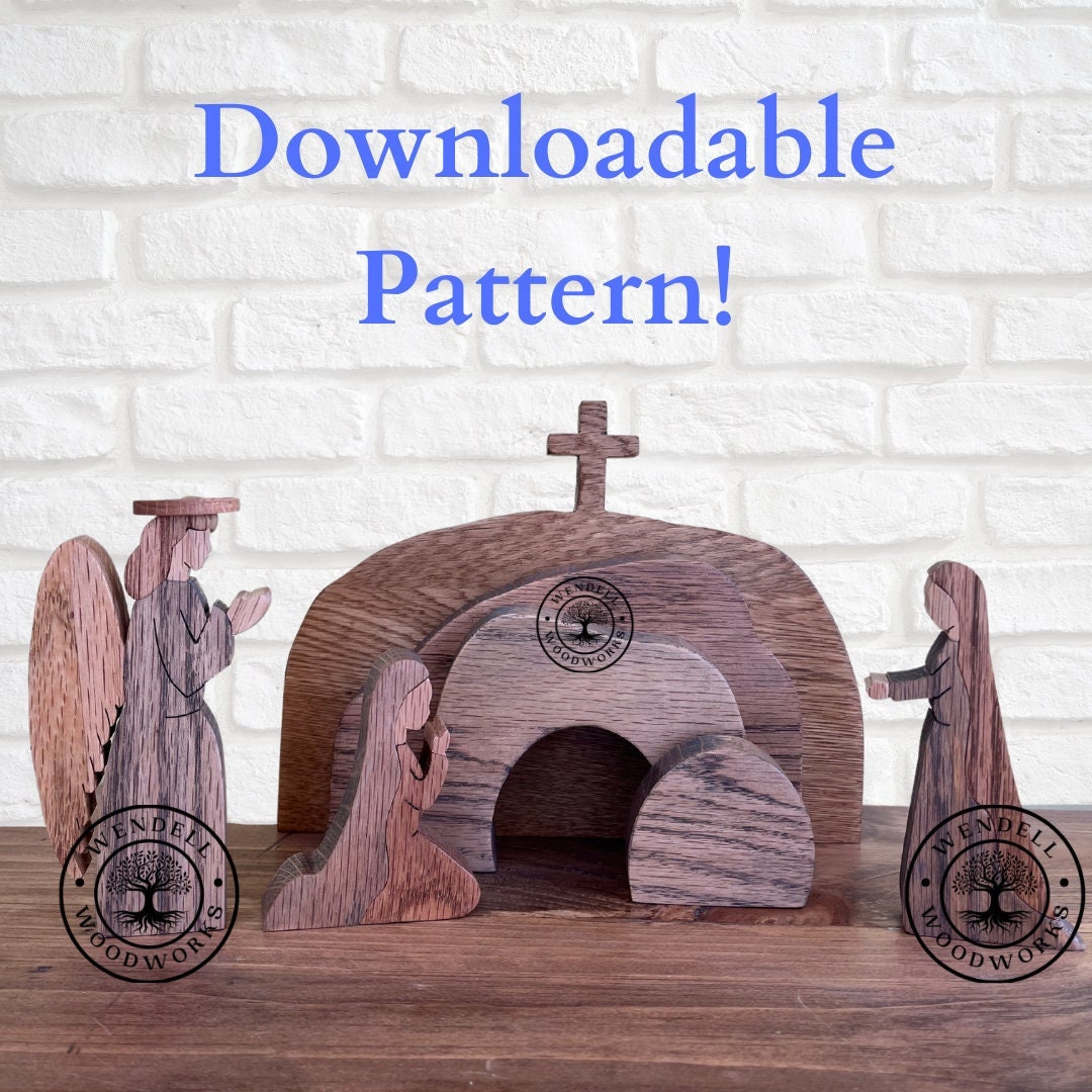 Resurrection Scene Scroll Saw Template-easter Template - Etsy