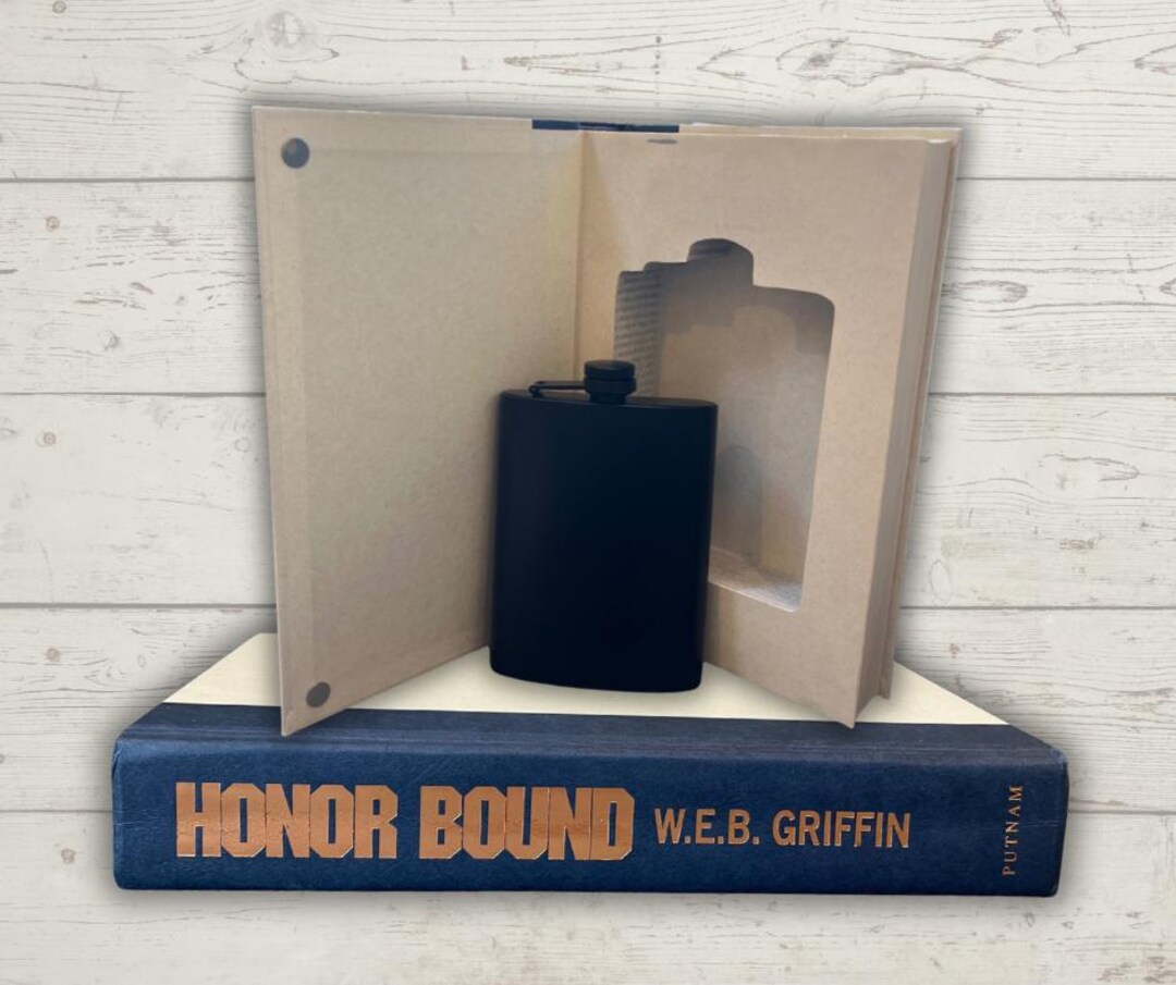 Hidden Flask Book Safe – Real Hollow Book With Stainless Steel Flask ...