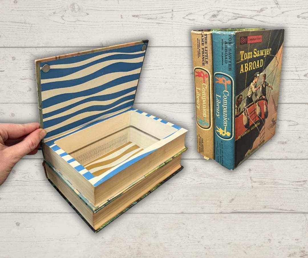 Vintage Youth Hollow Book Stack – Secret Storage Book – Hidden ...