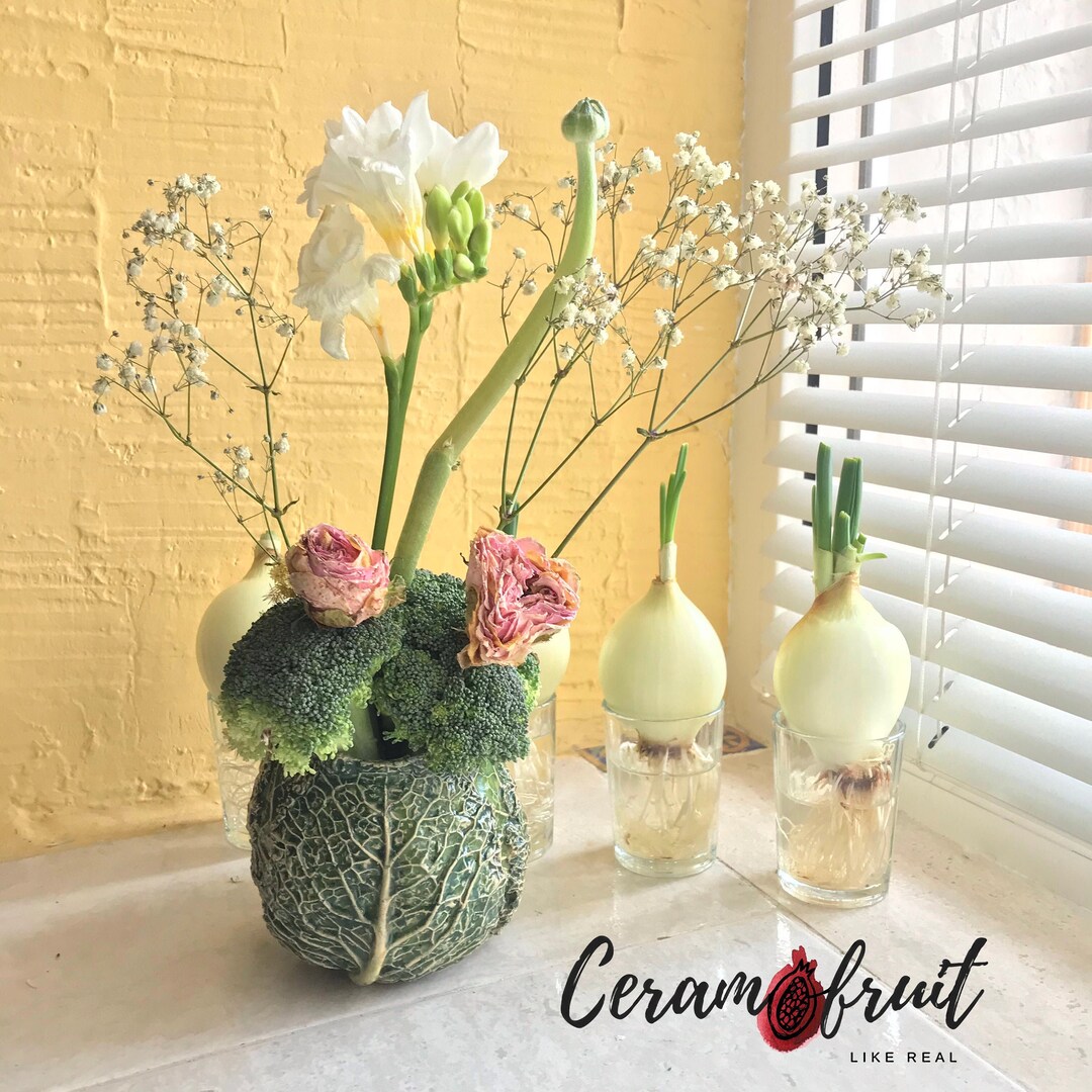 Ceramic Vase. Cabbage. Vase Similar to White-rolled Cabbage or - Etsy