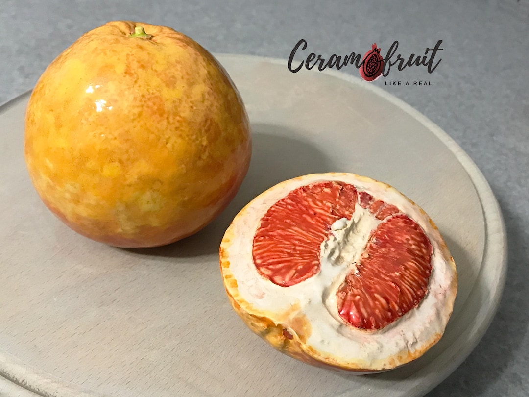 Ceramic Grapefruit. Decorative Fruit. Handmade. Decor for the Kitchen ...