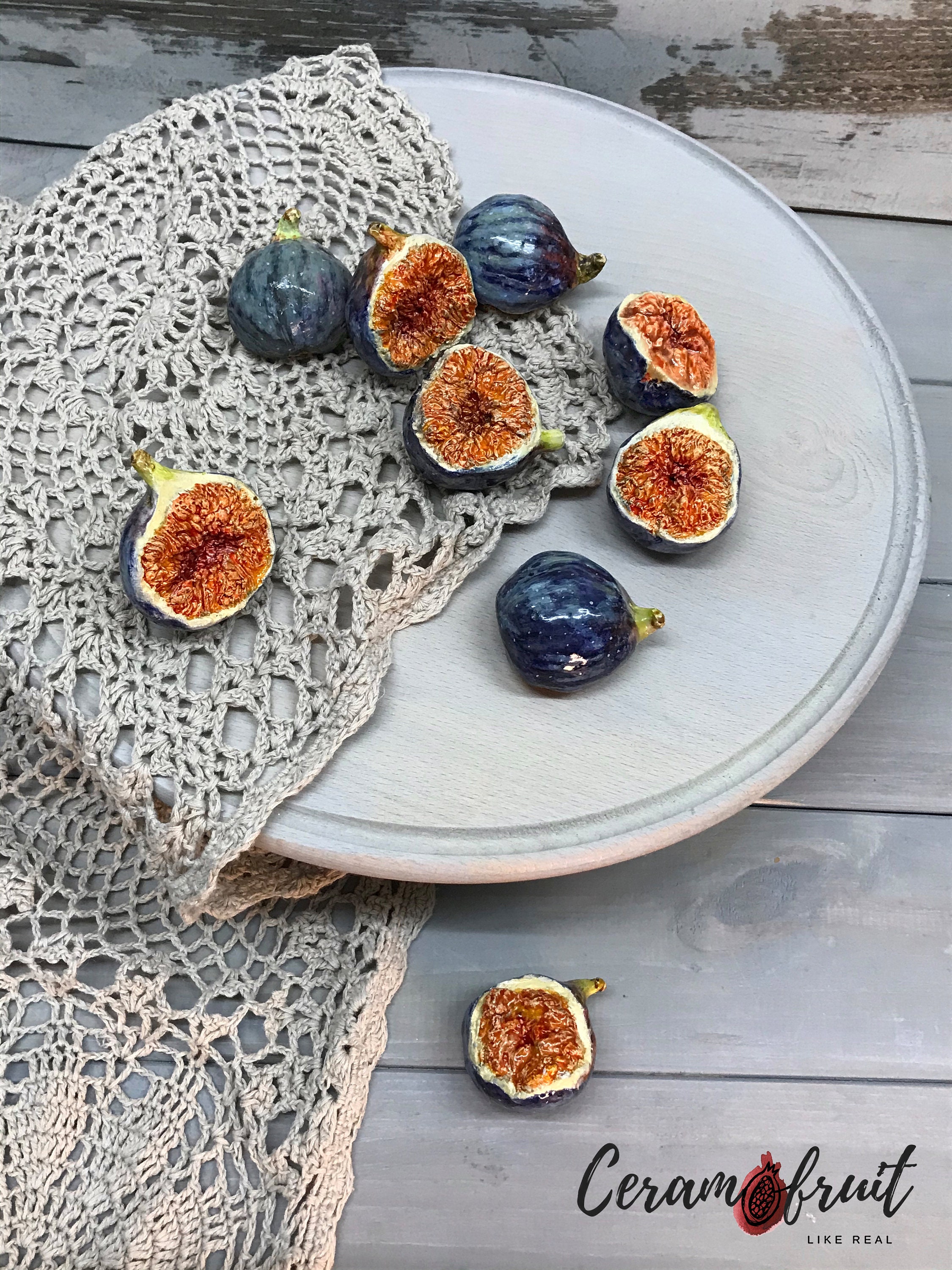 Half Figs Ceramic. Life-size Figurine for Table Decoration. - Etsy