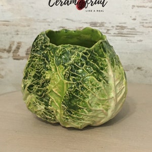 Ceramic Vase. Cabbage. Vase Similar to White-rolled Cabbage or Savoyard ...