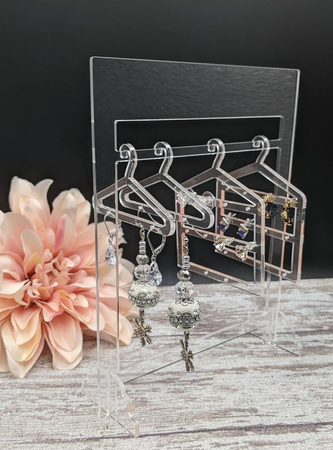 Earring Rack, Earring Coat Rack, With Hangers, Earring Holder Stand ...