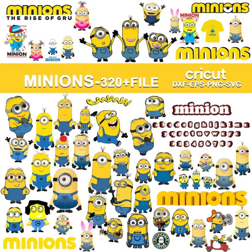 Minions Svg Bundle, Despicable Svg, Bundle Layered SVG, Minions Faces ...