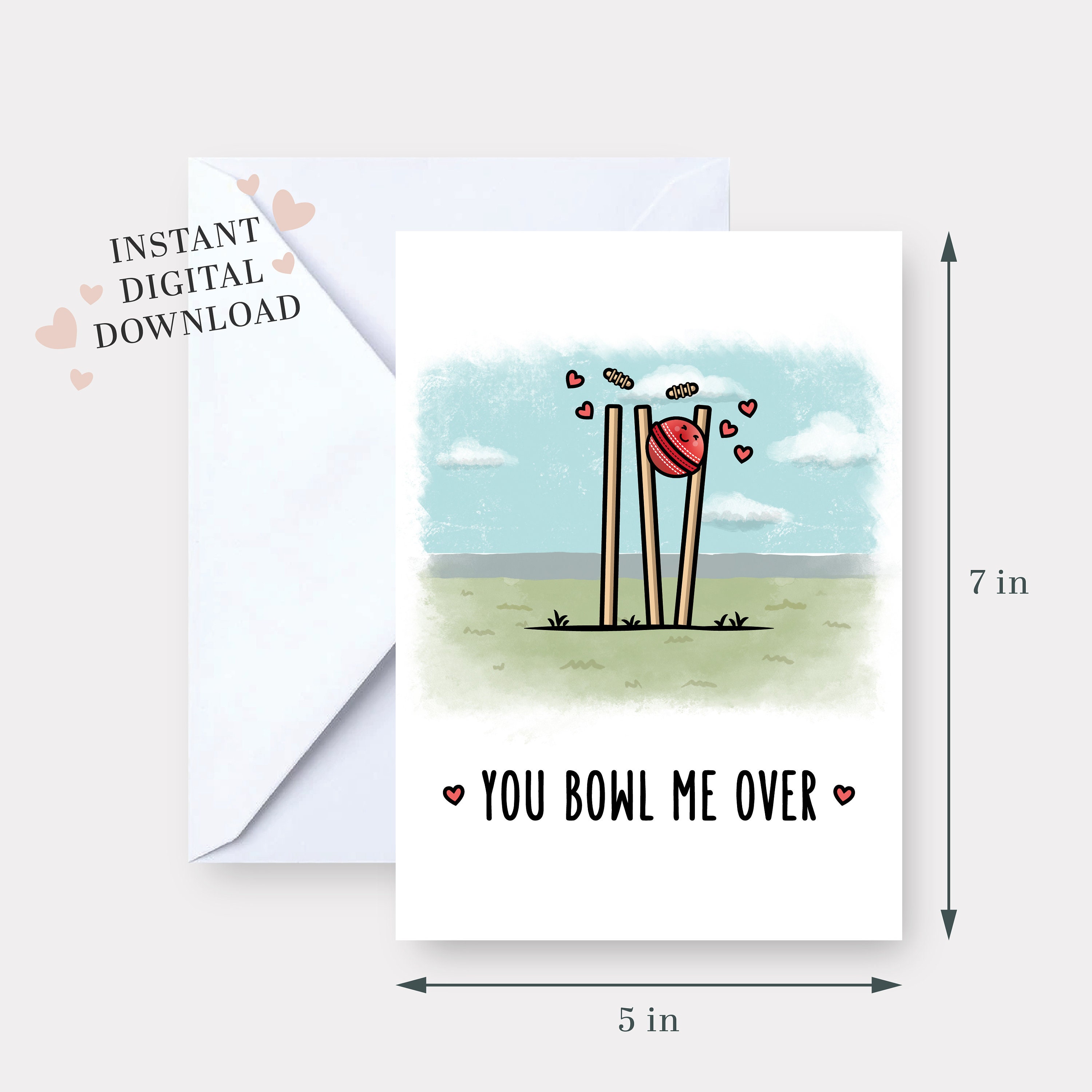 You Bowl Me Over! - PRINTABLE Birthday Card 5x7 South Asian Funny ...