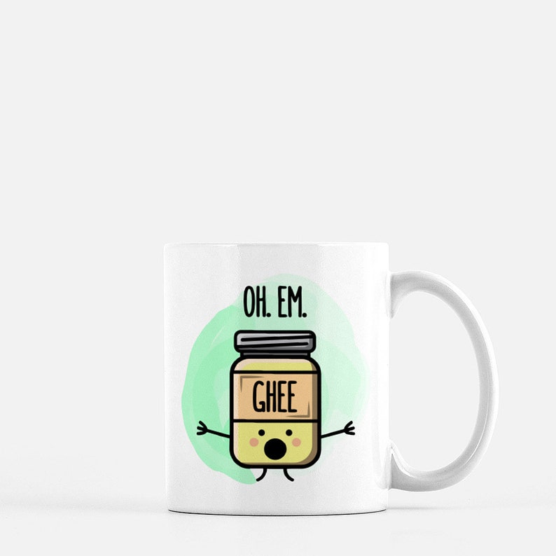 Oh Em Ghee Ceramic Mug the Cute Pista: Funny Indian Gift - Etsy