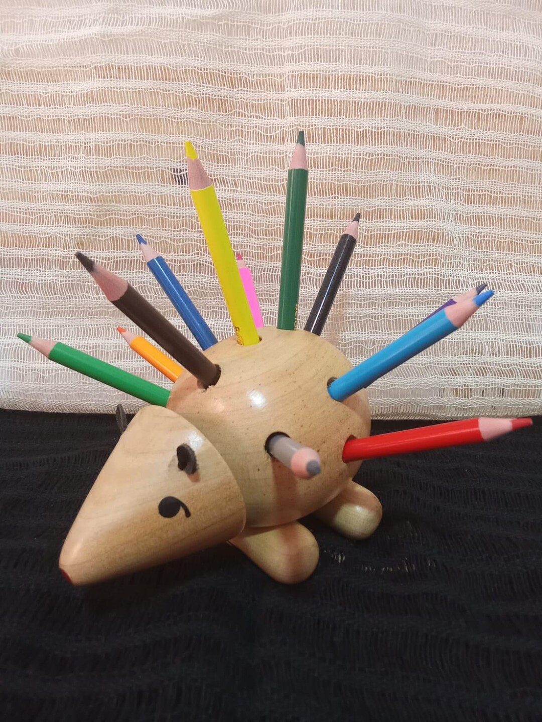 Porcupine Pencil Holder– Handmade Wooden Toy - Etsy