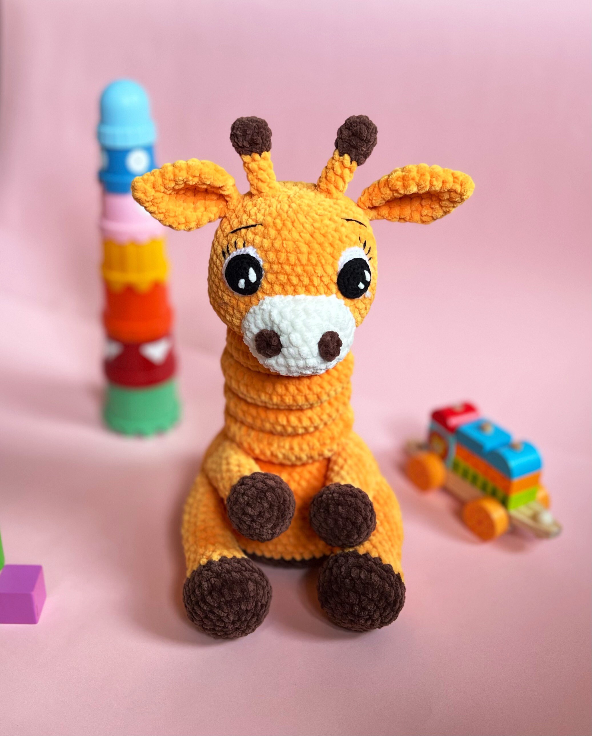 Amigurumi / Stacking Toy / Teddy Bear / Handmade /giraffe / Plush Toy ...