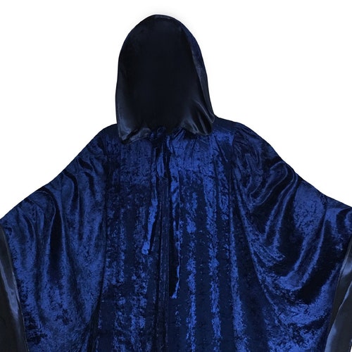 BLACK Wizard Robe With Hood and Sleeves Halloween Party - Etsy