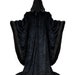 BLACK Wizard Robe With Hood Sleeves Fashion Velvet Costume - Etsy