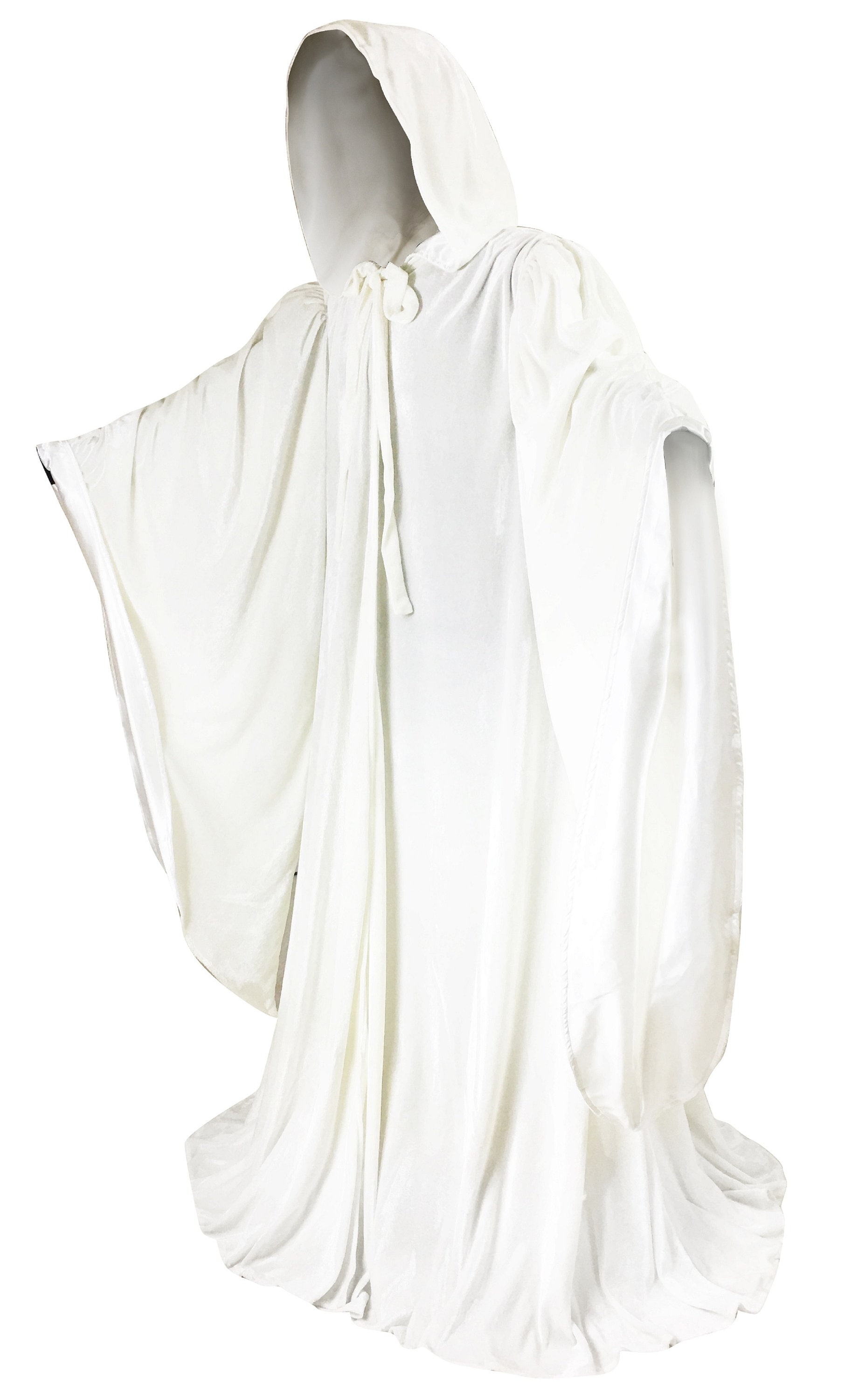 Wizard IVORY Robe with Hood Sleeves Fashion Velvet Costume | Etsy