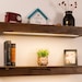 Floating Thick Wall Shellf With Lights, Wooden Shelf With Led Light ...