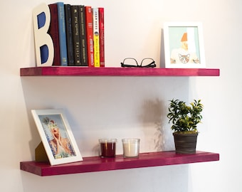 Purple Shelf Rustic Wood and Purple Shelf Purple Decor - Etsy