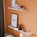 White Modern Curved Wood Floating Shelf, Custom Size Oval Floating ...