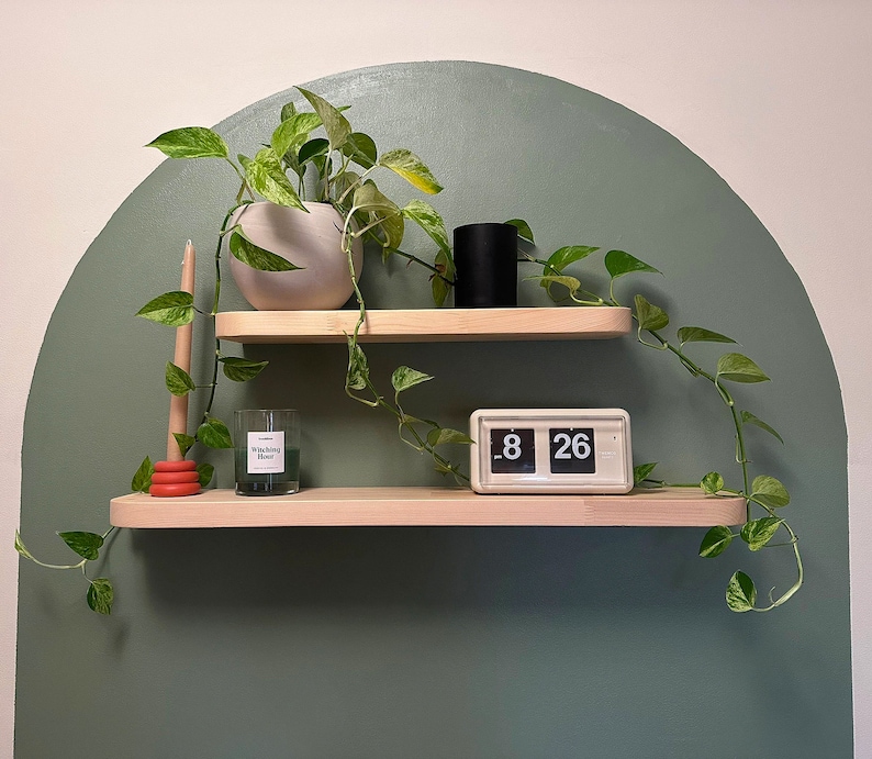 Curved Floating Shelf, Wooden Shelf, Oval Shelf, Custom Size Oval ...