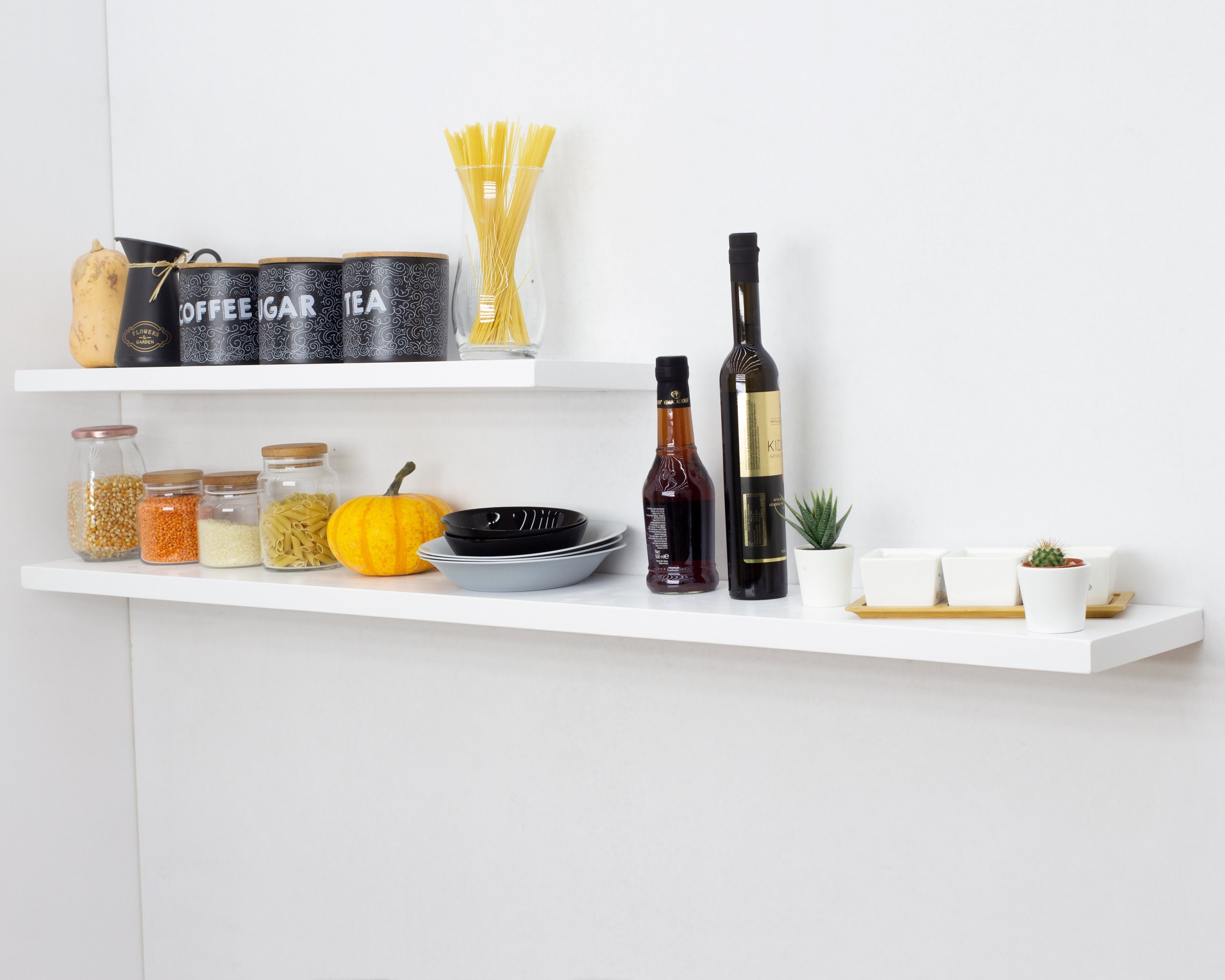 Modern White Floating Shelves Deep Floating Shelf Custom - Etsy