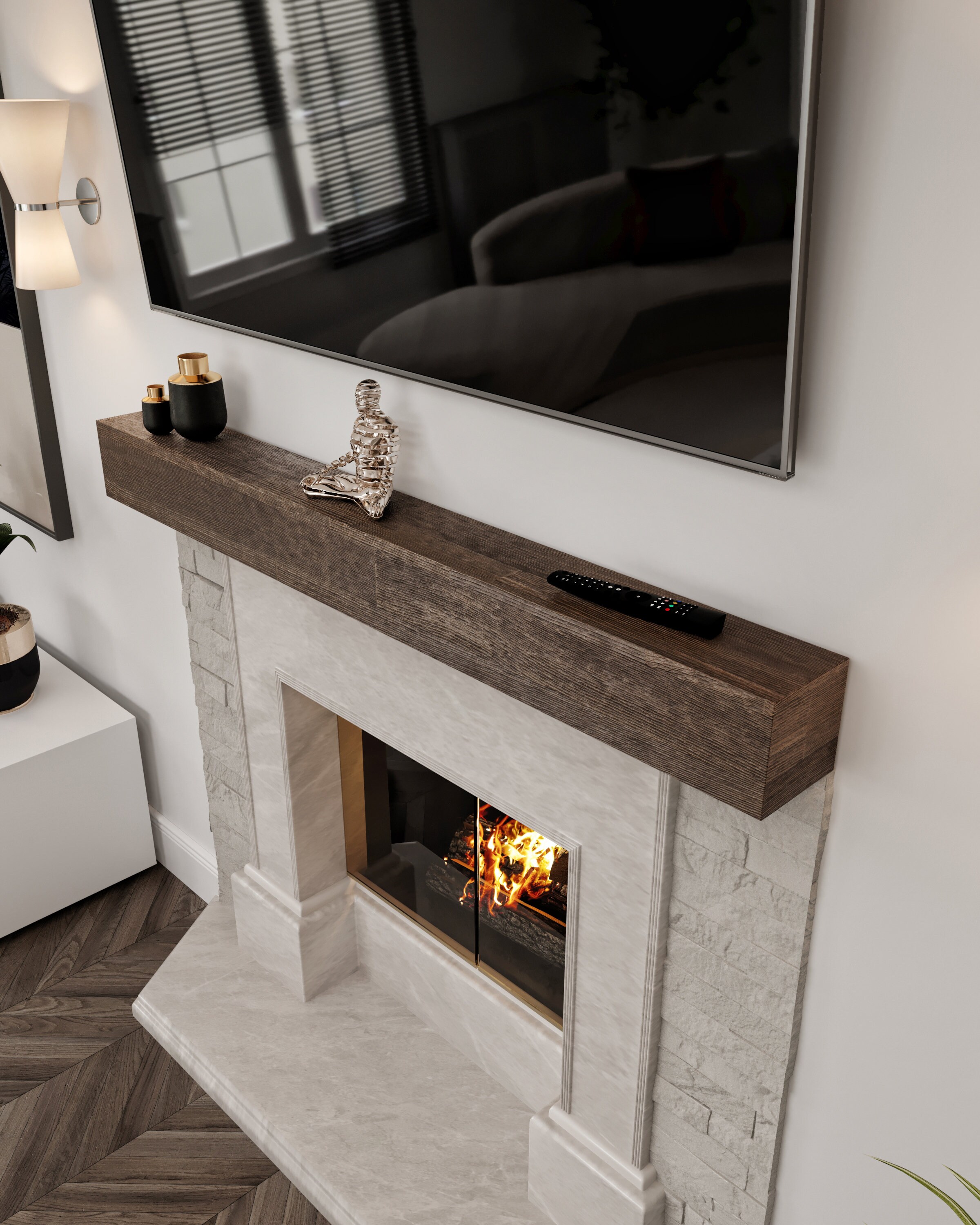 Fireplace Mantel Floating Mantel Shelf Rustic Mantel - Etsy