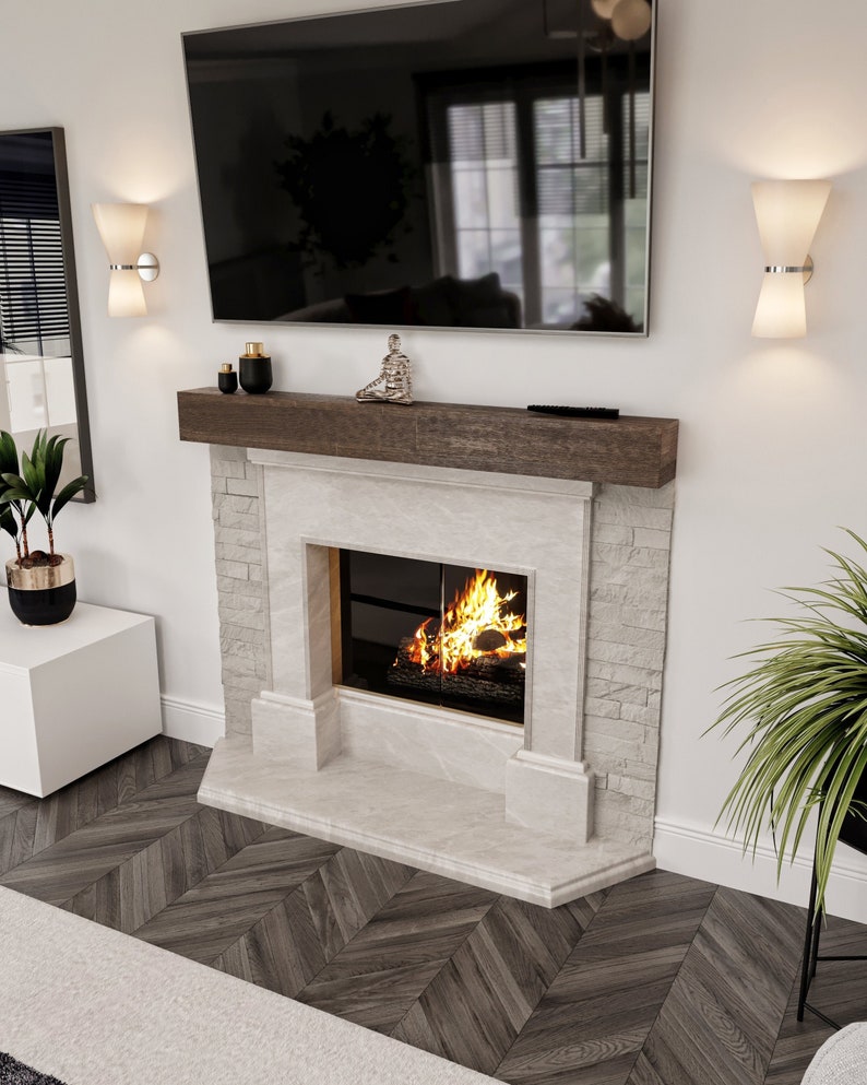 Fireplace Mantel | Floating Mantel Shelf | Rustic Mantel | Wood Mantle ...