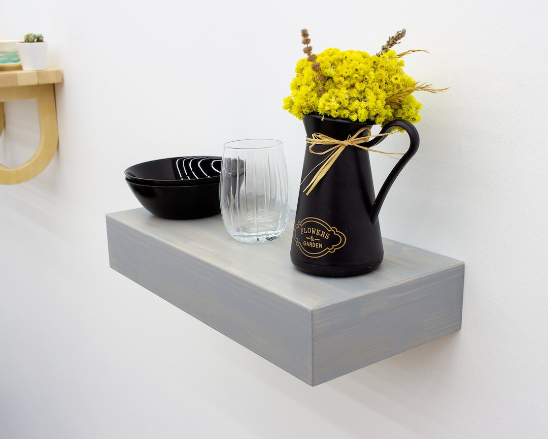 Rustic Floating Shelf for Wall, Custom Size Thick Floating Shelf, Wall ...