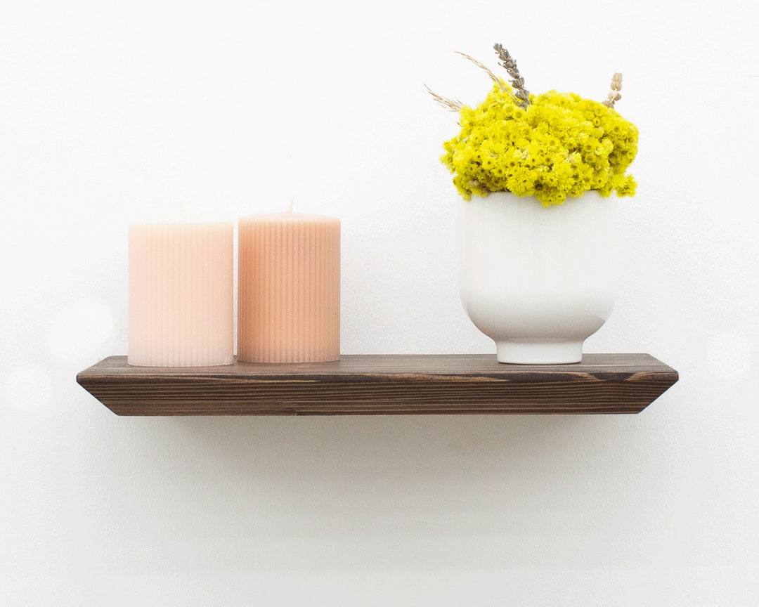 Walnut Rustic Wood Floating Shelves, Any Custom Size Floating Shelves ...