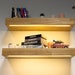Floating Thick Wall Shellf With Lights, Wooden Shelf With Led Light ...
