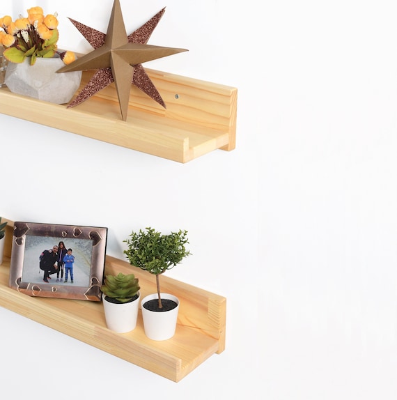 Modern Floating Picture Ledge Shelf Wooden Photo Ledge | Etsy