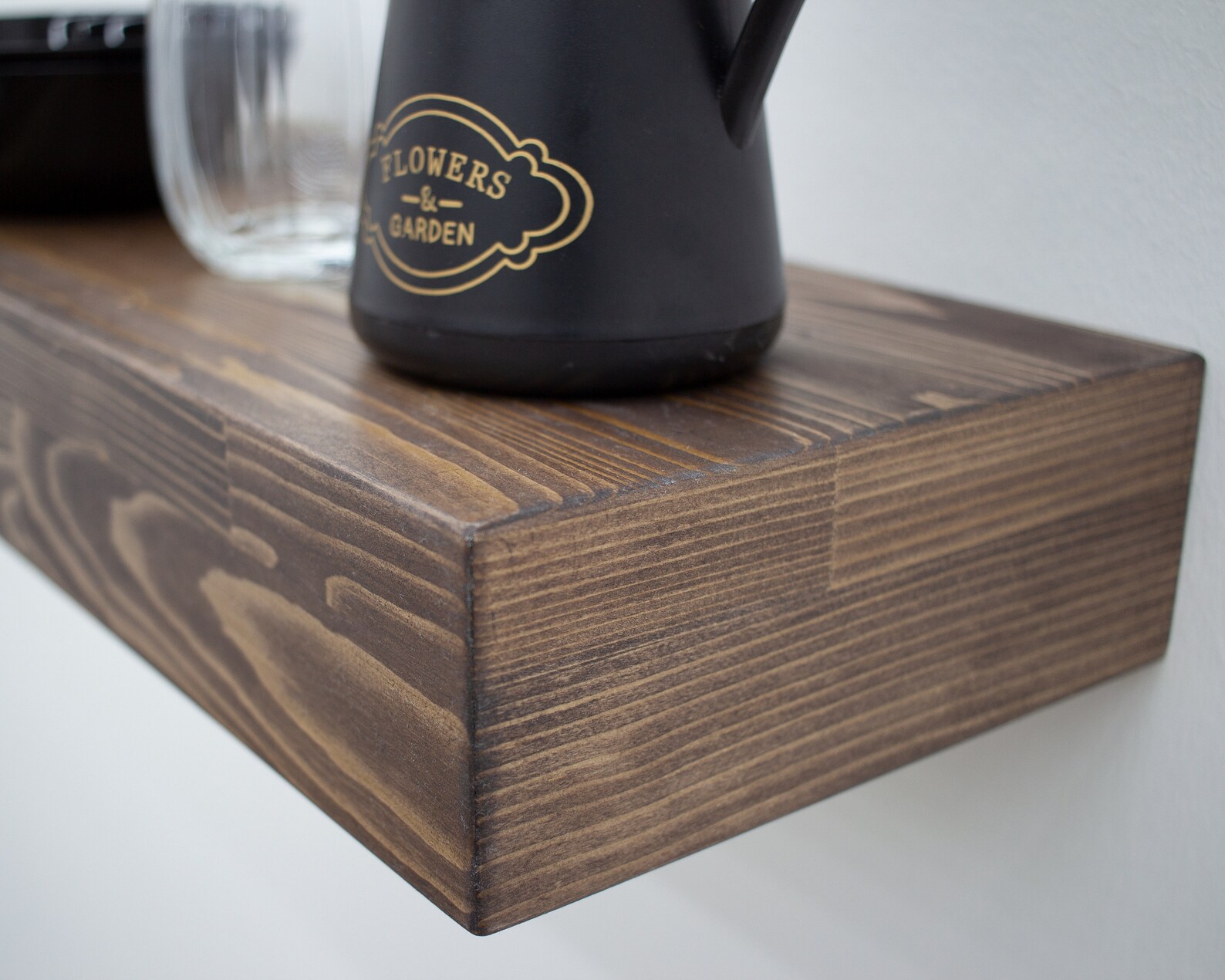 Rustic Floating Shelf, Heavy Duty Shelf, Custom Size Thick Floating ...