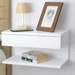 Floating Thick Wall Shellf With Lights, Wooden Shelf With Led Light ...