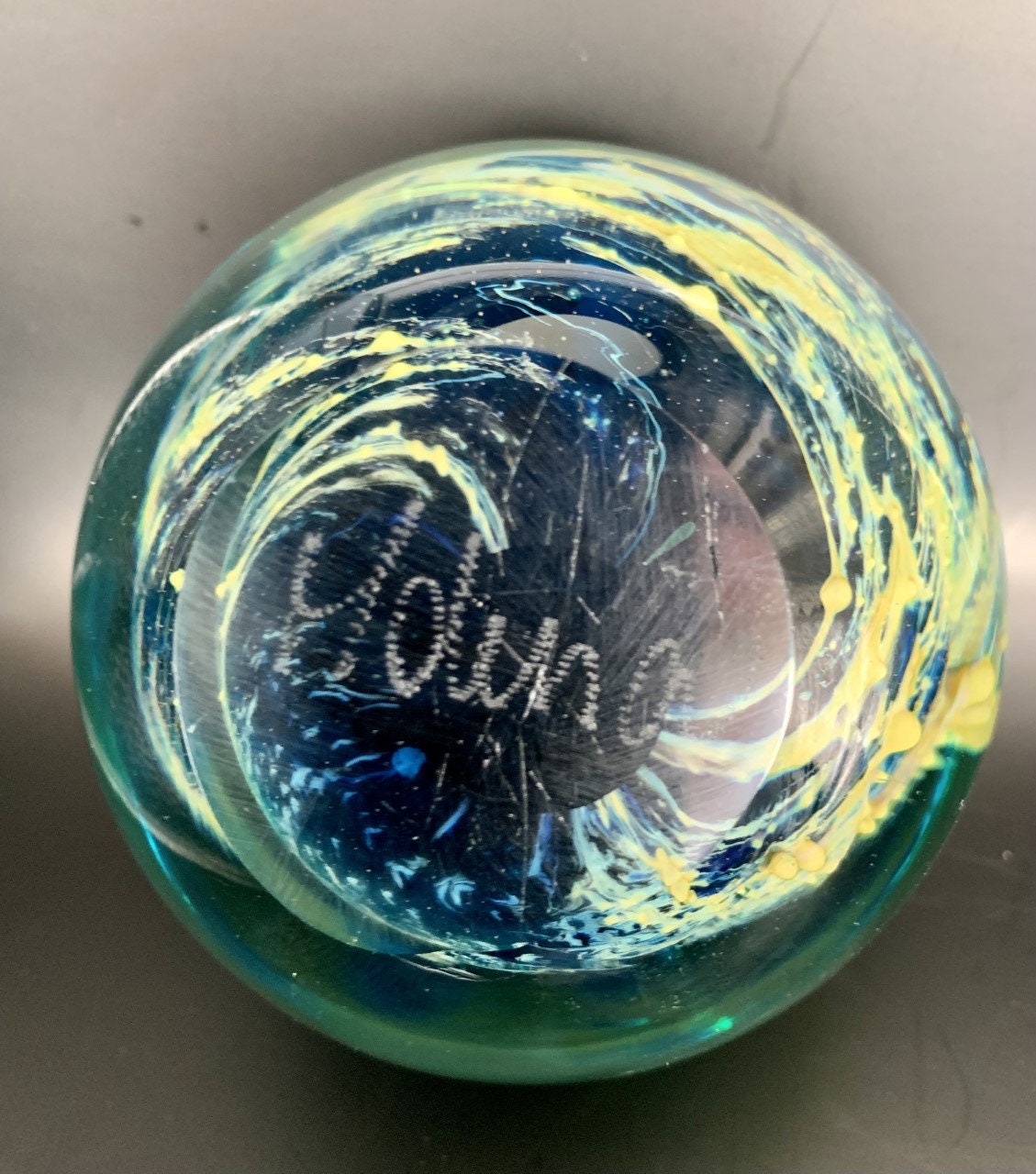 Vintage Large Stunning Mdina Paperweight Sea and Sand - Etsy