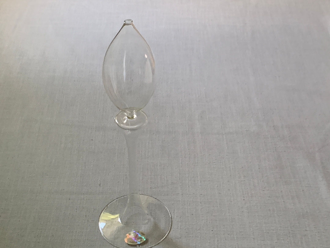 Firelight Glass Waterlily Stem Candle Holder - Etsy