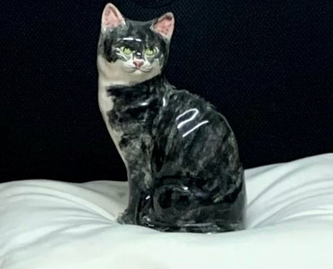 Toni Raymond Pottery Tall Tabby Cat Figurine Hand Painted 22cm High - Etsy