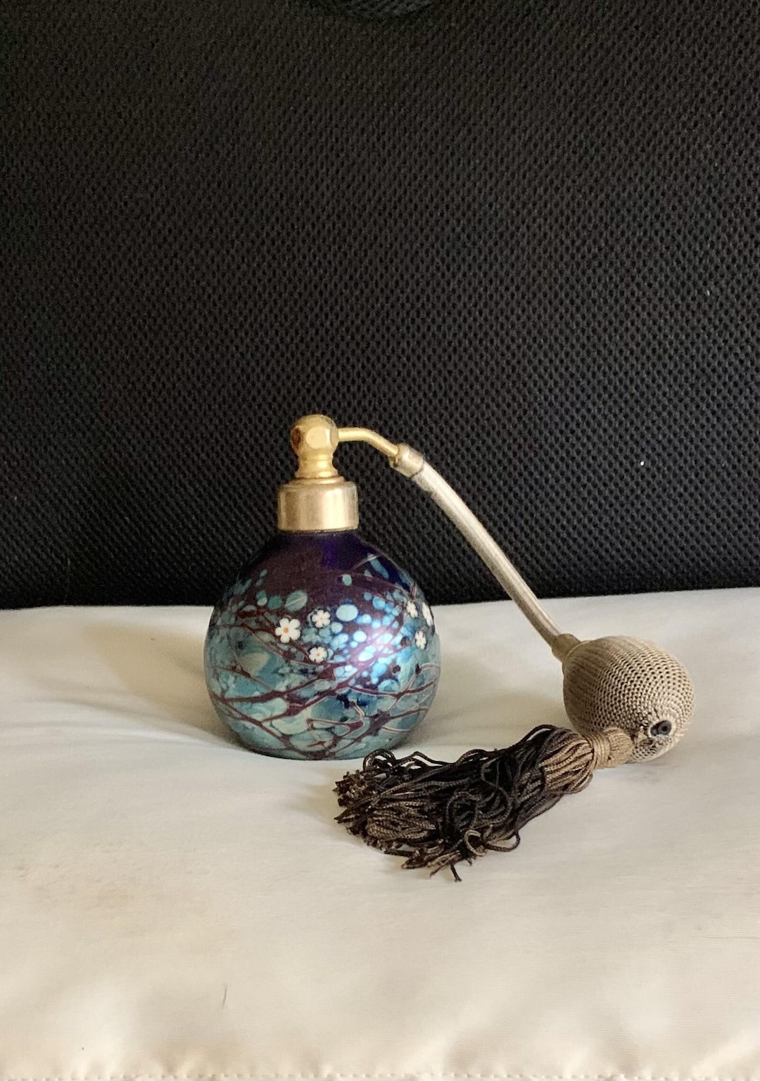Vintage Okra Glass Iridescent Perfume Bottle BCAR 6 - Etsy
