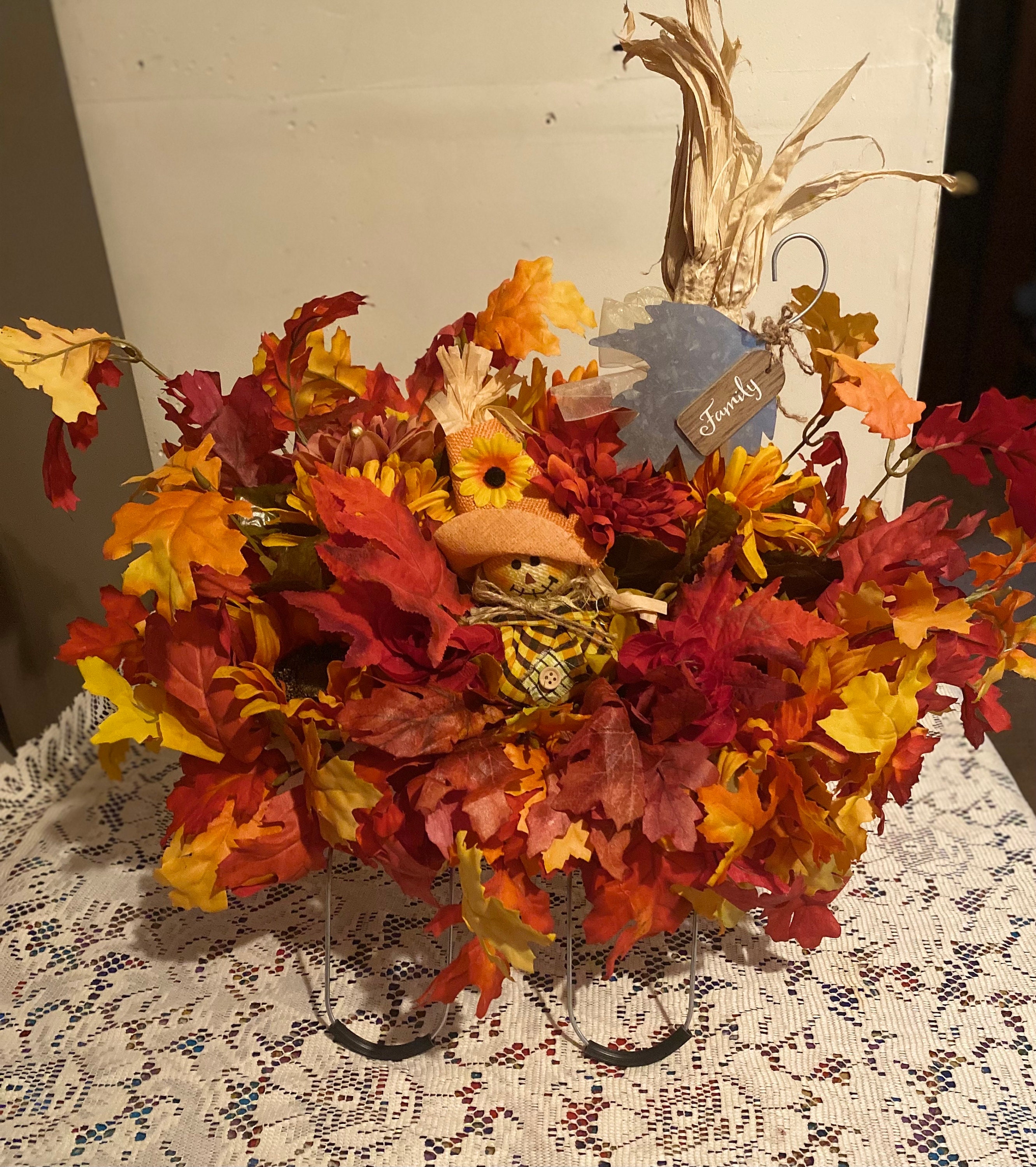 Fall Headstone Saddle Scarecrow Saddle Fall Saddle - Etsy