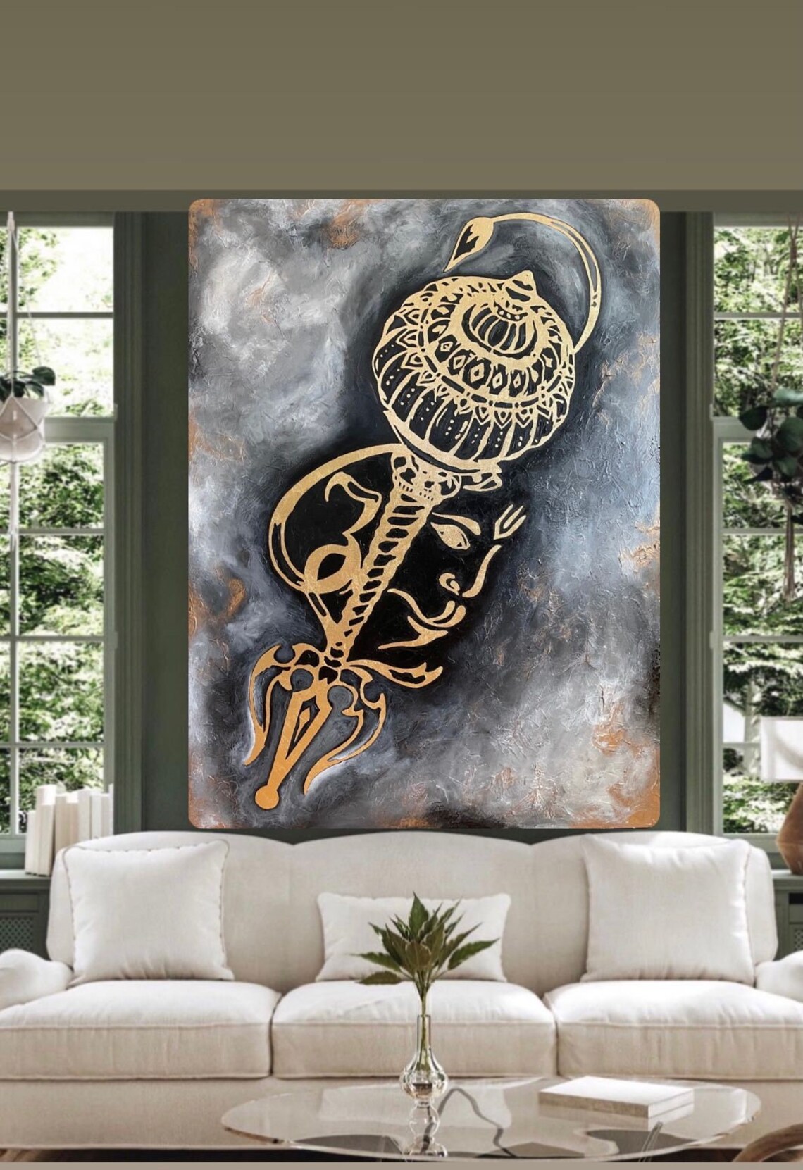 Handmade Lord Hanuman Abstract Acrylic Canvas Painting Canvas - Etsy