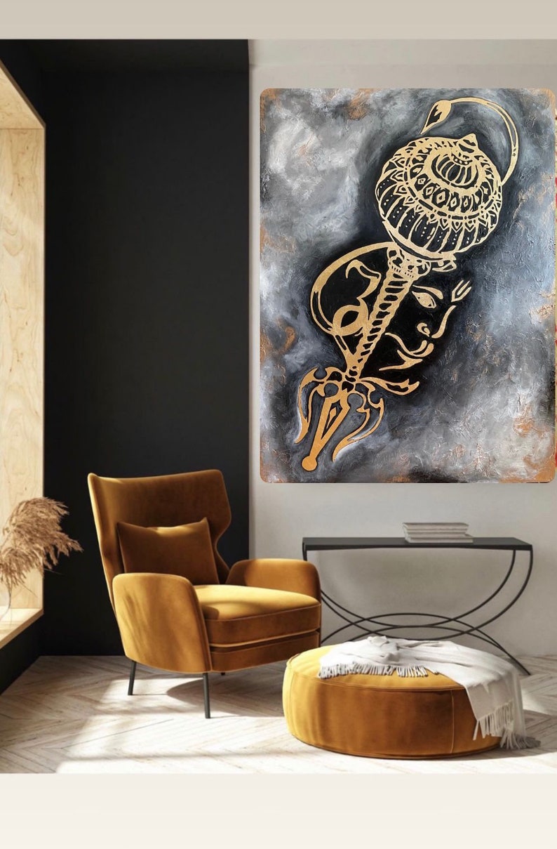 Handmade Lord Hanuman Abstract Acrylic Canvas Painting, Canvas Wall Art ...