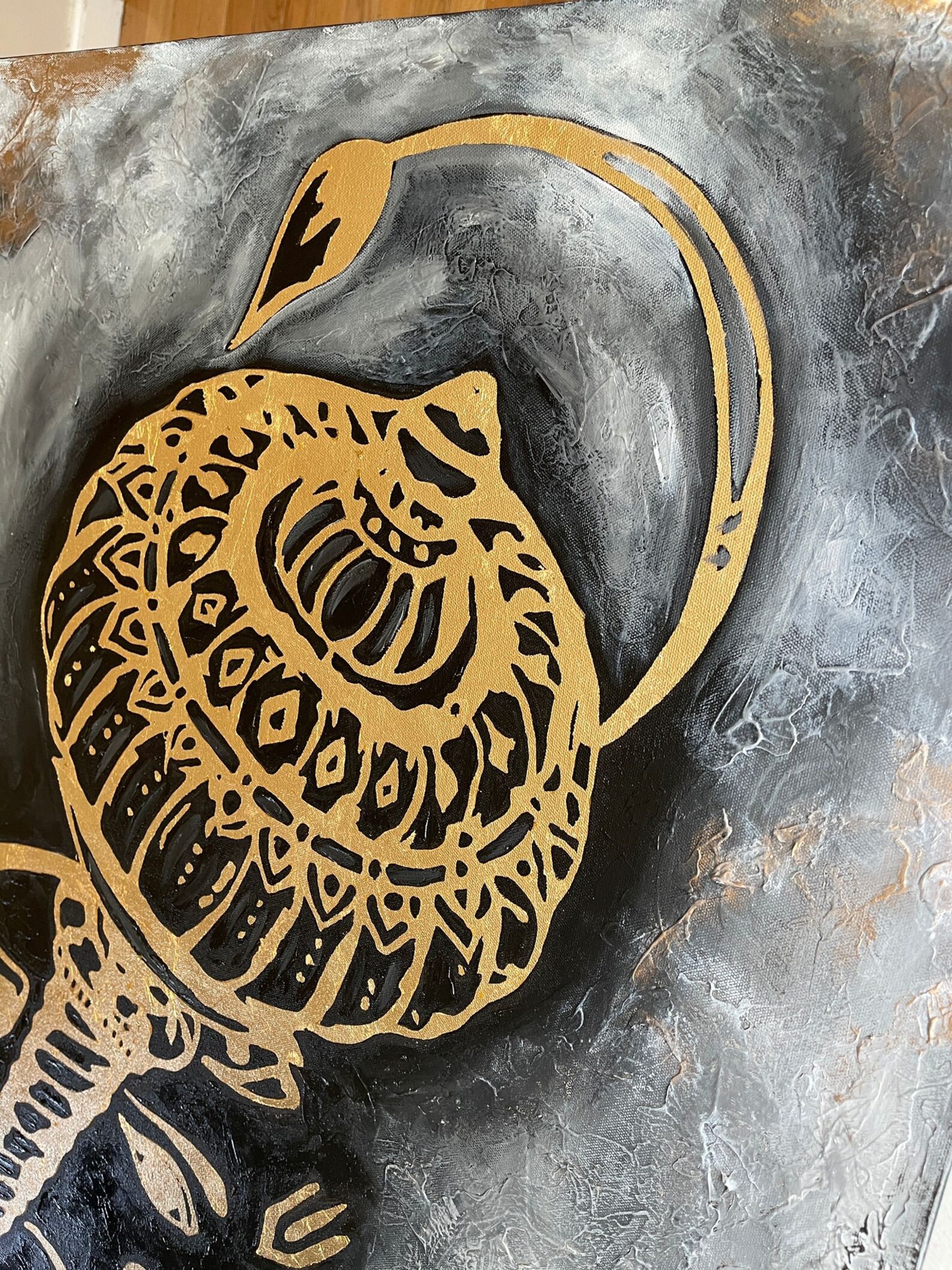Handmade Lord Hanuman Abstract Acrylic Canvas Painting, Canvas Wall Art ...