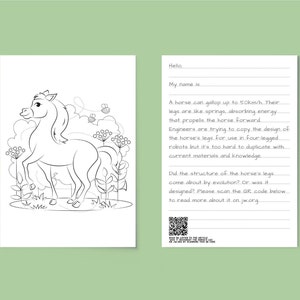 The Horses Leg Was It Designed JW Kids Letter Writing - Etsy