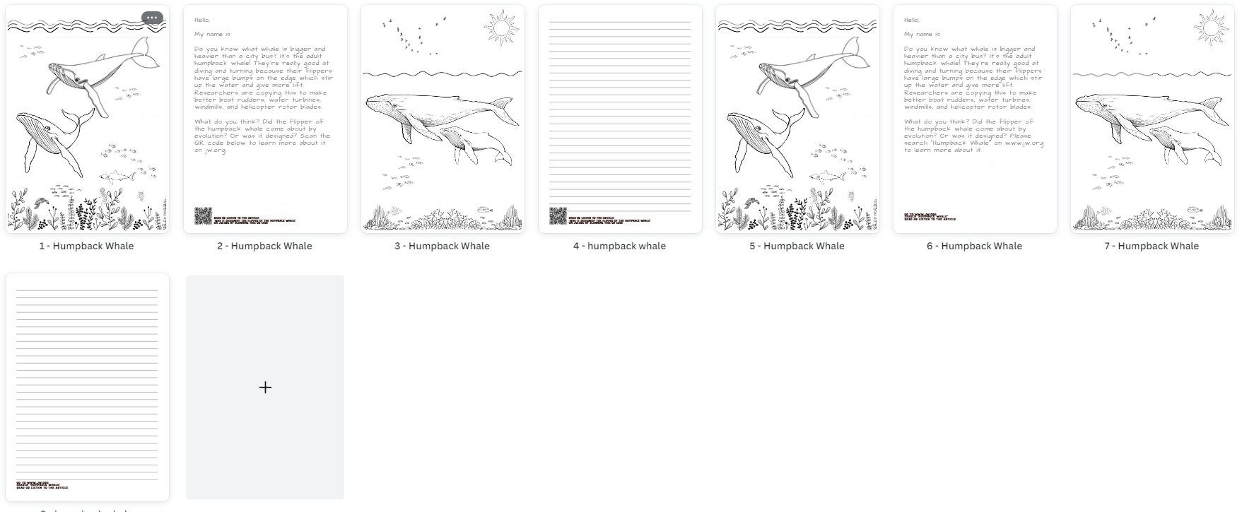 The Flipper of the Humpback Whale - Was It Designed? - JW Kids Letter ...