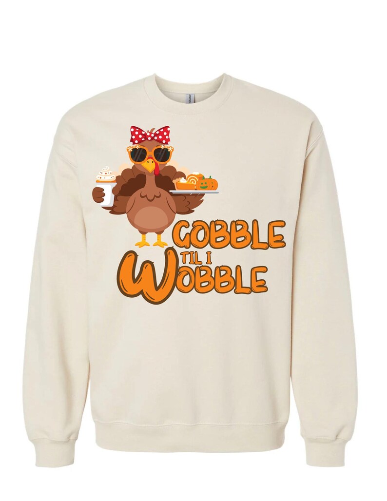 Gobble Til I Wobble Thanksgiving PNG - Etsy