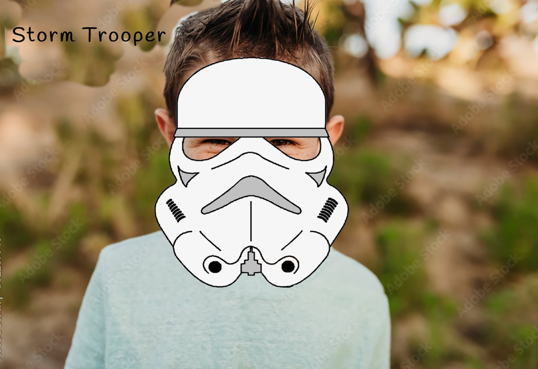 STAR WARS Storm Trooper Mask Printable Mask Halloween Party Favor ...