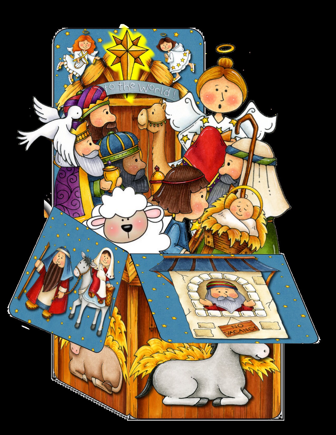 3D Digital Christmas Nativity Pop up Box Card - Etsy