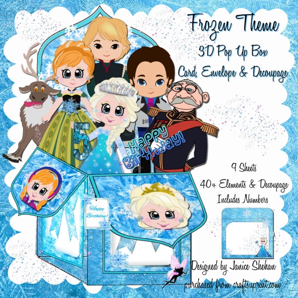 Frozen Popup Card - Etsy