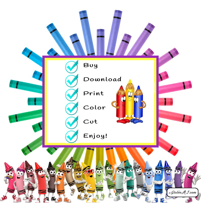PERSONALIZED CRAYON BOX Holder Coloring Box , Party Favors, Crayons ...