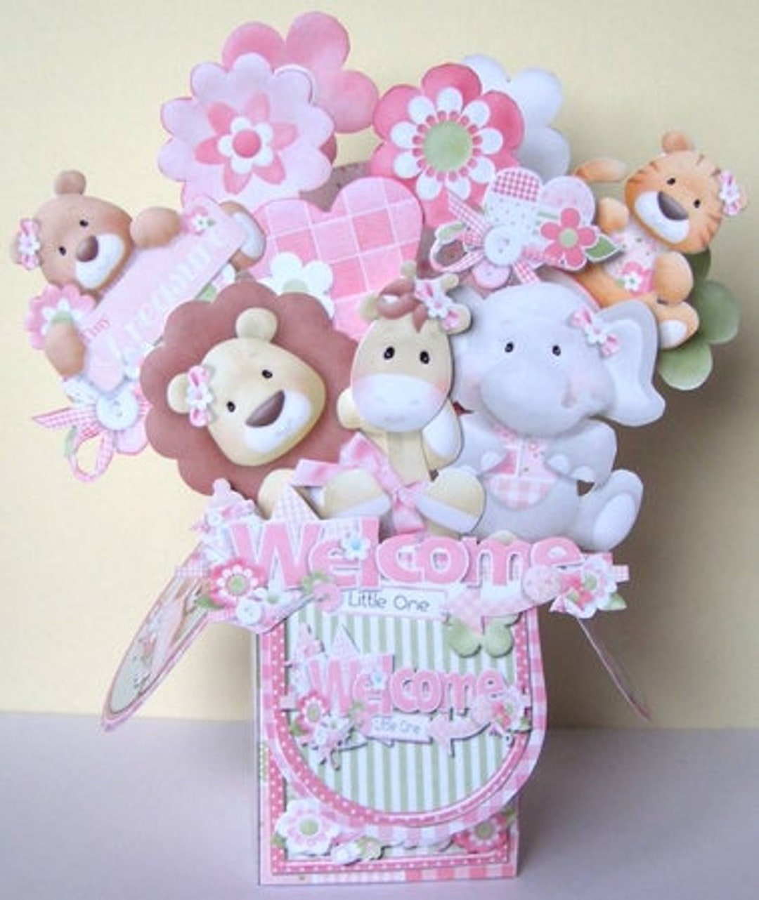 Printable DIY 3D Pop-Up Box Explosion Card New Baby Girl - Etsy Polska