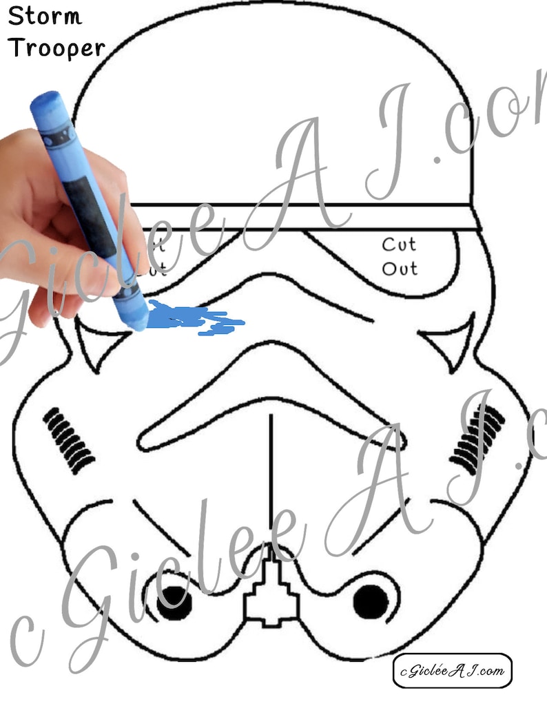 STAR WARS Storm Trooper Mask Printable Mask Halloween Party Favor ...