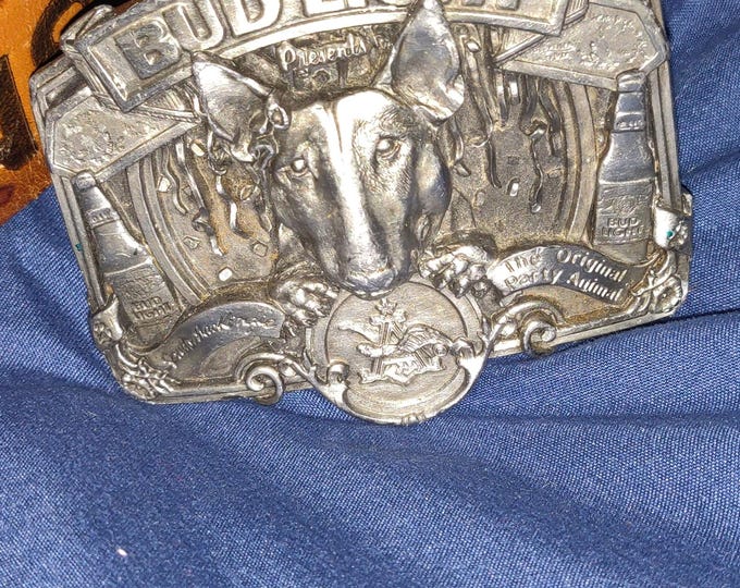 Vintage Bud Light Spud Mackenzie Belt Buckle - Etsy