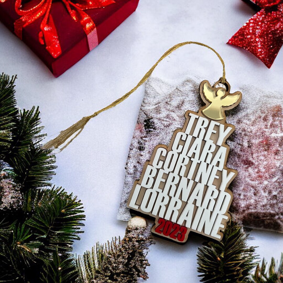 Family Christmas Personalized Ornament | Family Tree | Holiday Ornament ...