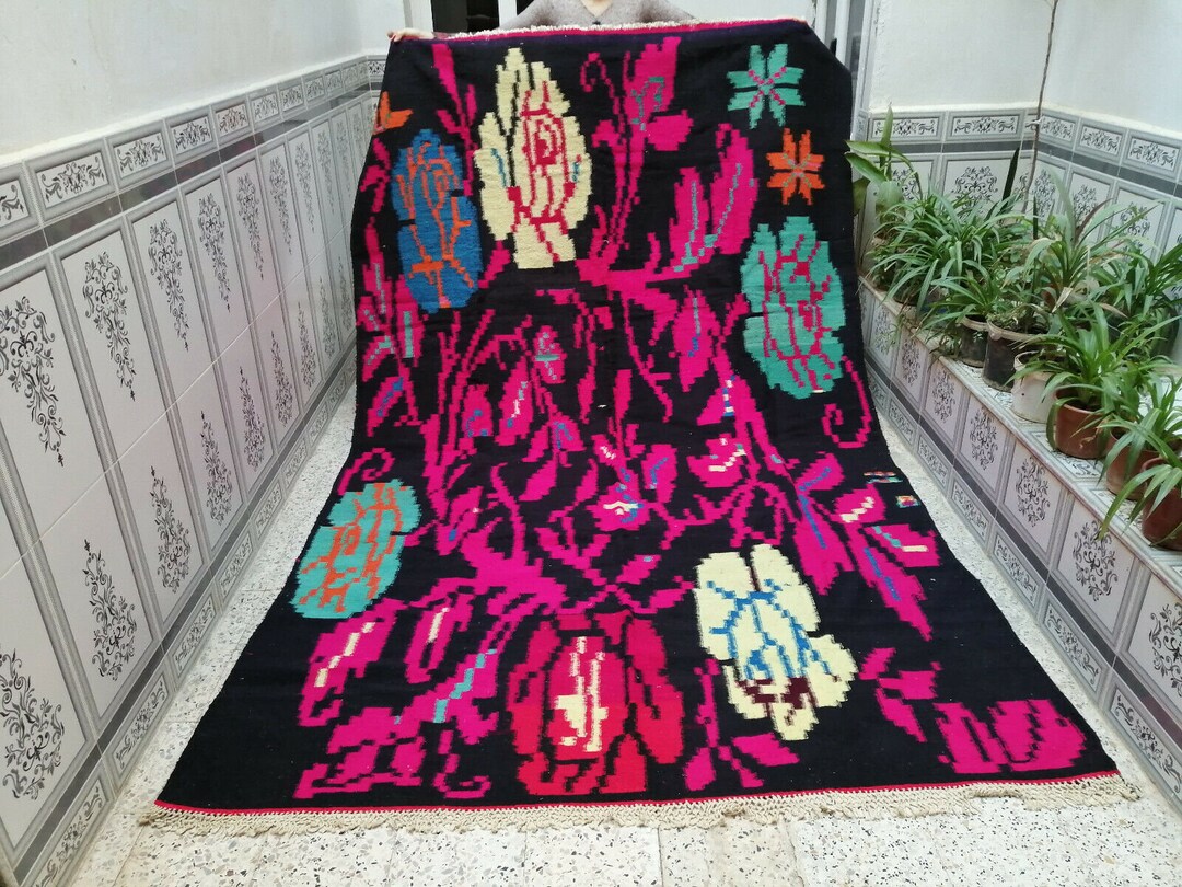 Algerian Berber Rug,handmade Carpet,wool Rug,colorful Rug,azilal Rug ...